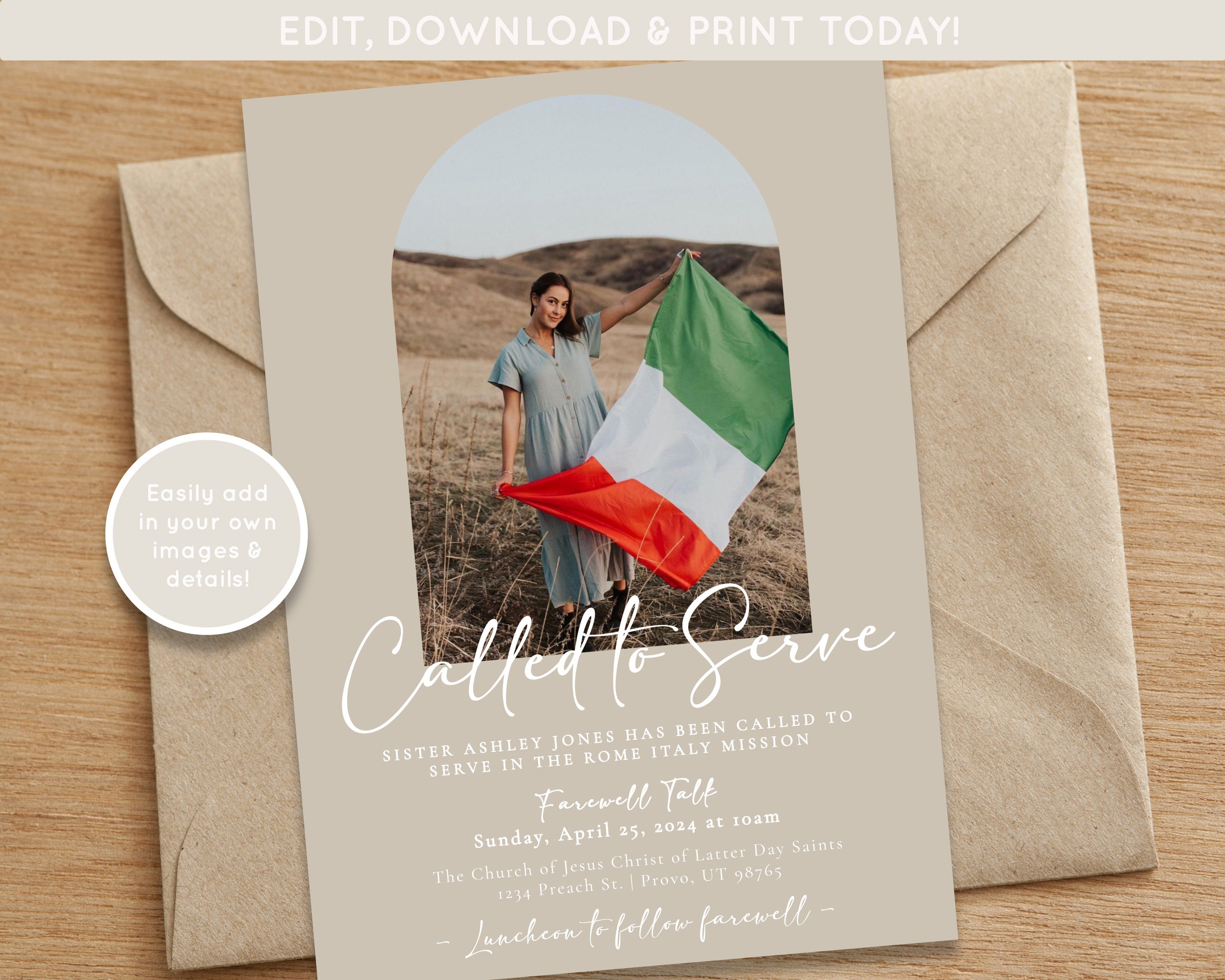 LDS Mission Farewell Invitation | Sister Missionary Announcement ...