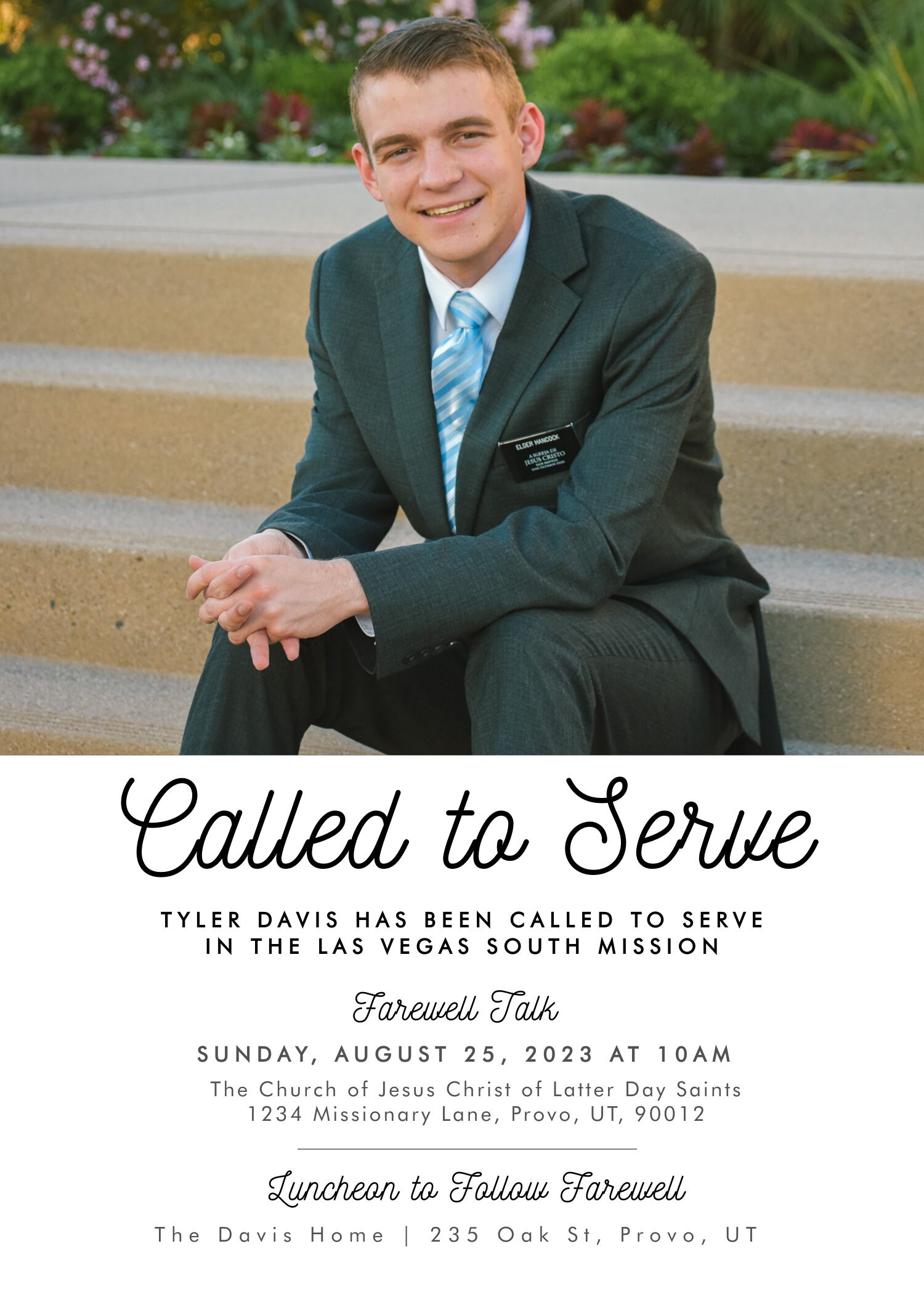 LDS Mission Farewell Invitation | Missionary Announcement | Editable ...