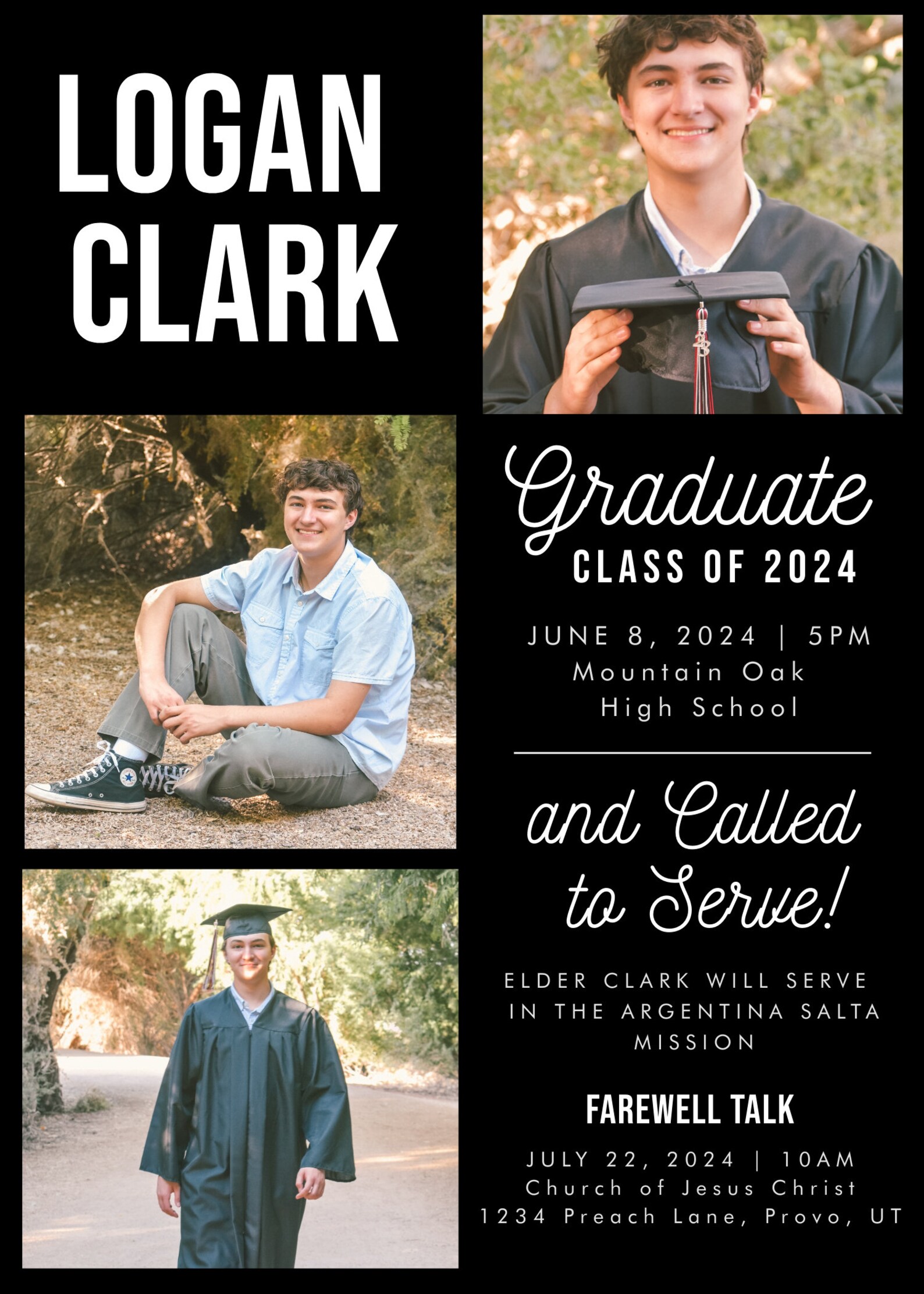 Graduation and Mission Combo Announcement | LDS Mission Farewell ...