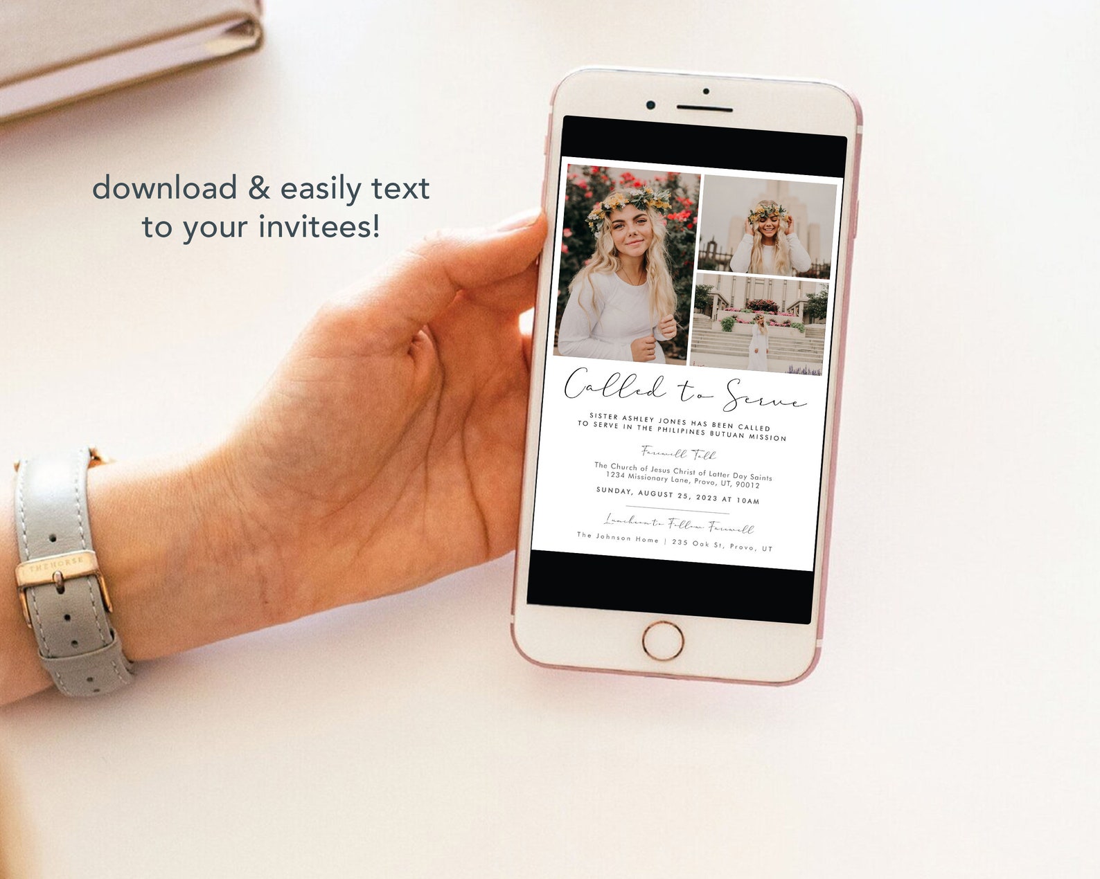 LDS Mission Farewell Invitation | Sister Missionary Announcement ...