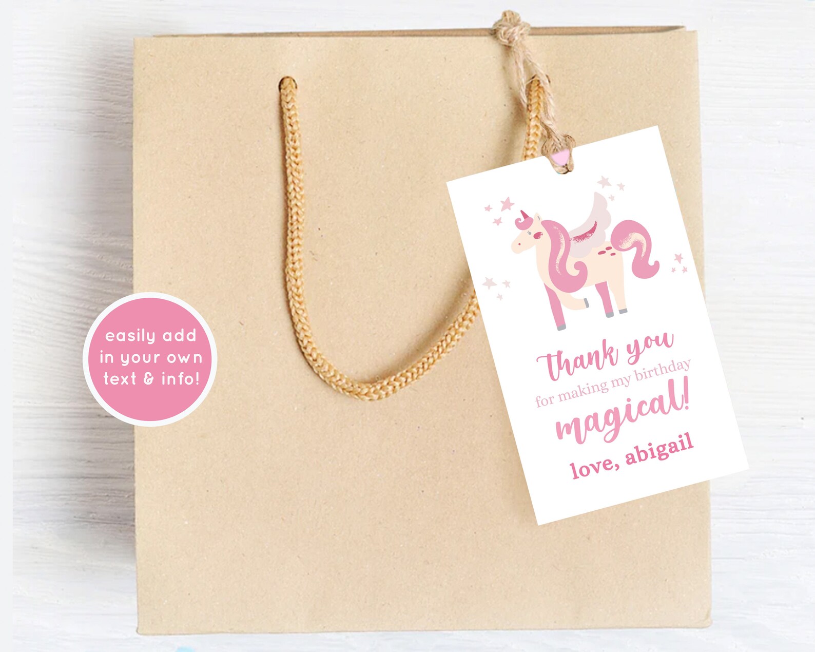 Unicorn Party Favor Tag | Magical Unicorn Birthday Party | Four-ever ...