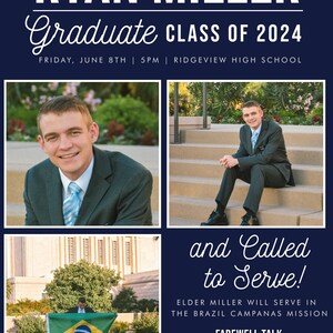 Graduation and Mission Combo Announcement | LDS Mission Farewell ...