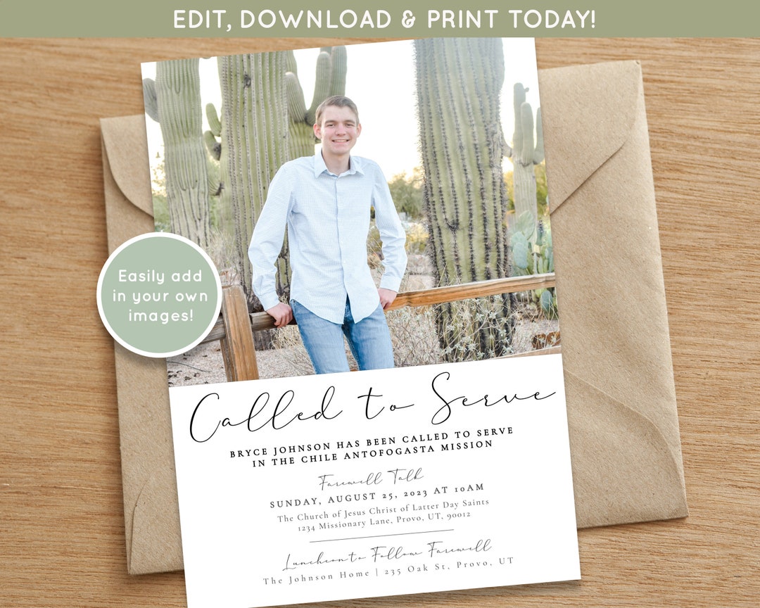 LDS Mission Farewell Invitation Missionary Announcement - Etsy