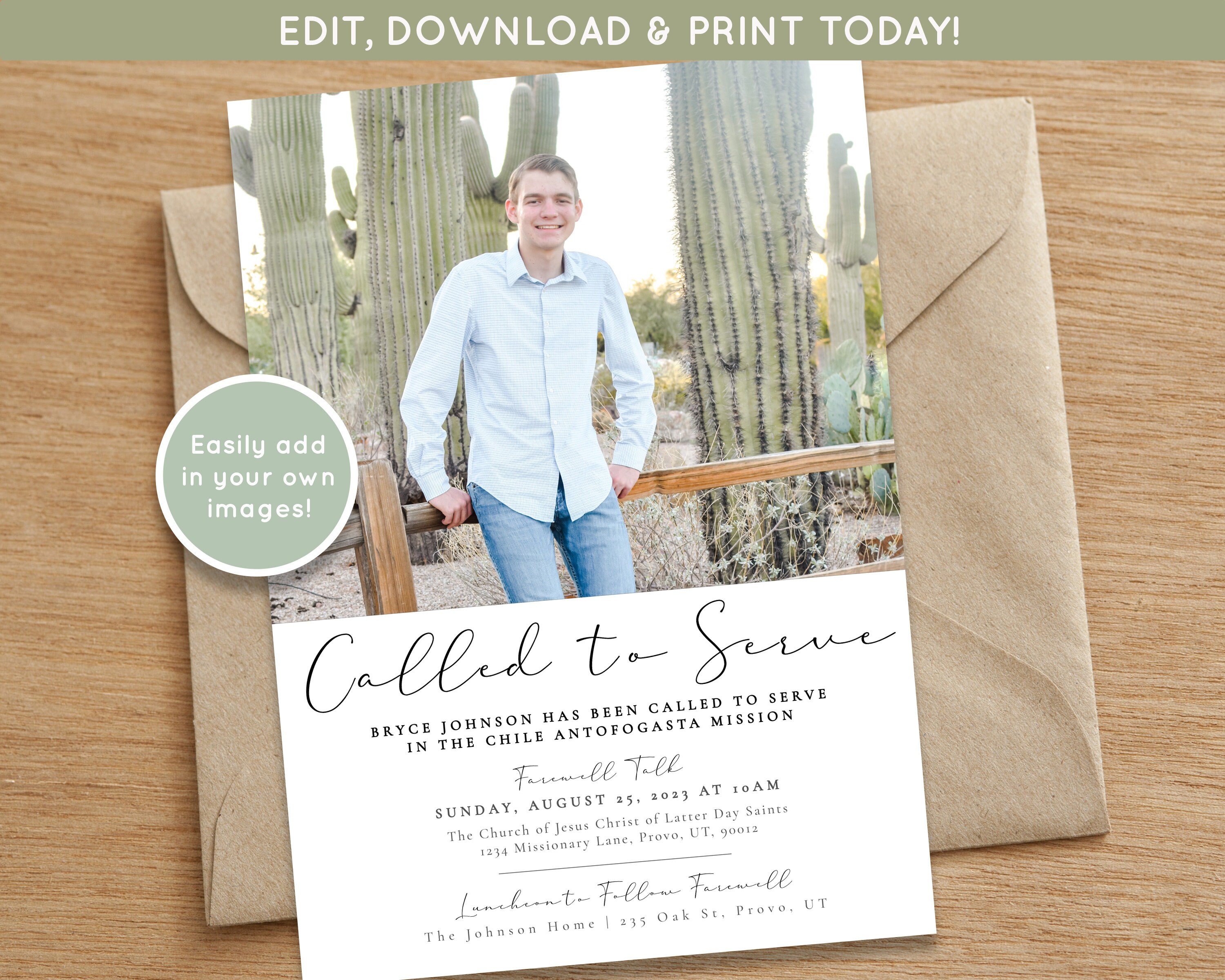 LDS Mission Farewell Invitation Missionary Announcement - Etsy