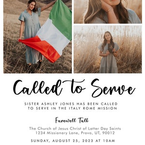 LDS Mission Farewell Invitation | Sister Missionary Announcement ...