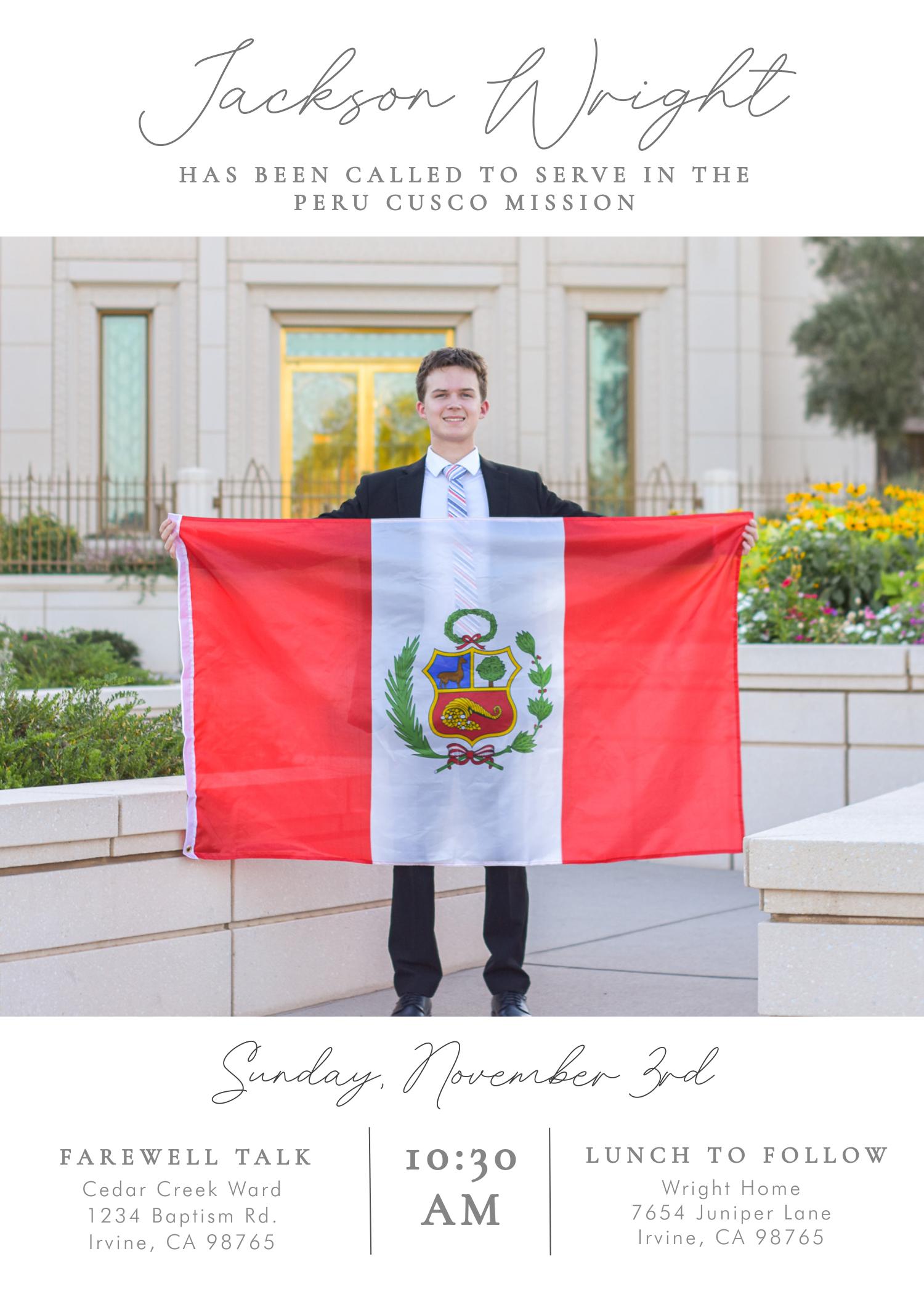 LDS Mission Farewell Invitation | Missionary Announcement | Editable ...