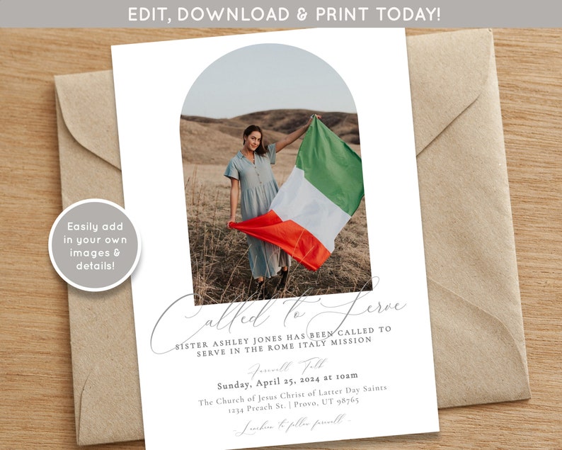 LDS Mission Farewell Invitation | Sister Missionary Announcement ...