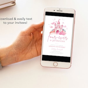 Four-ever a Princess Birthday Invite | Princess Party | Girls Fourth ...