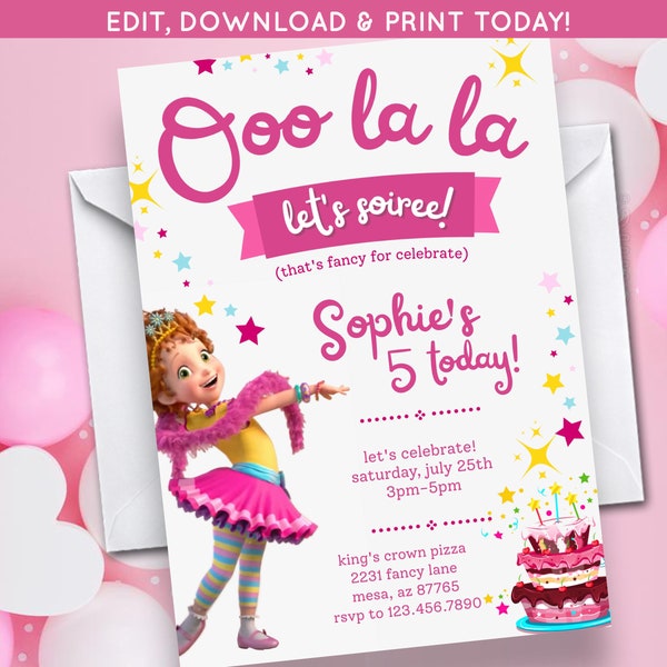 Fancy Nancy Birthday Invitation - Etsy