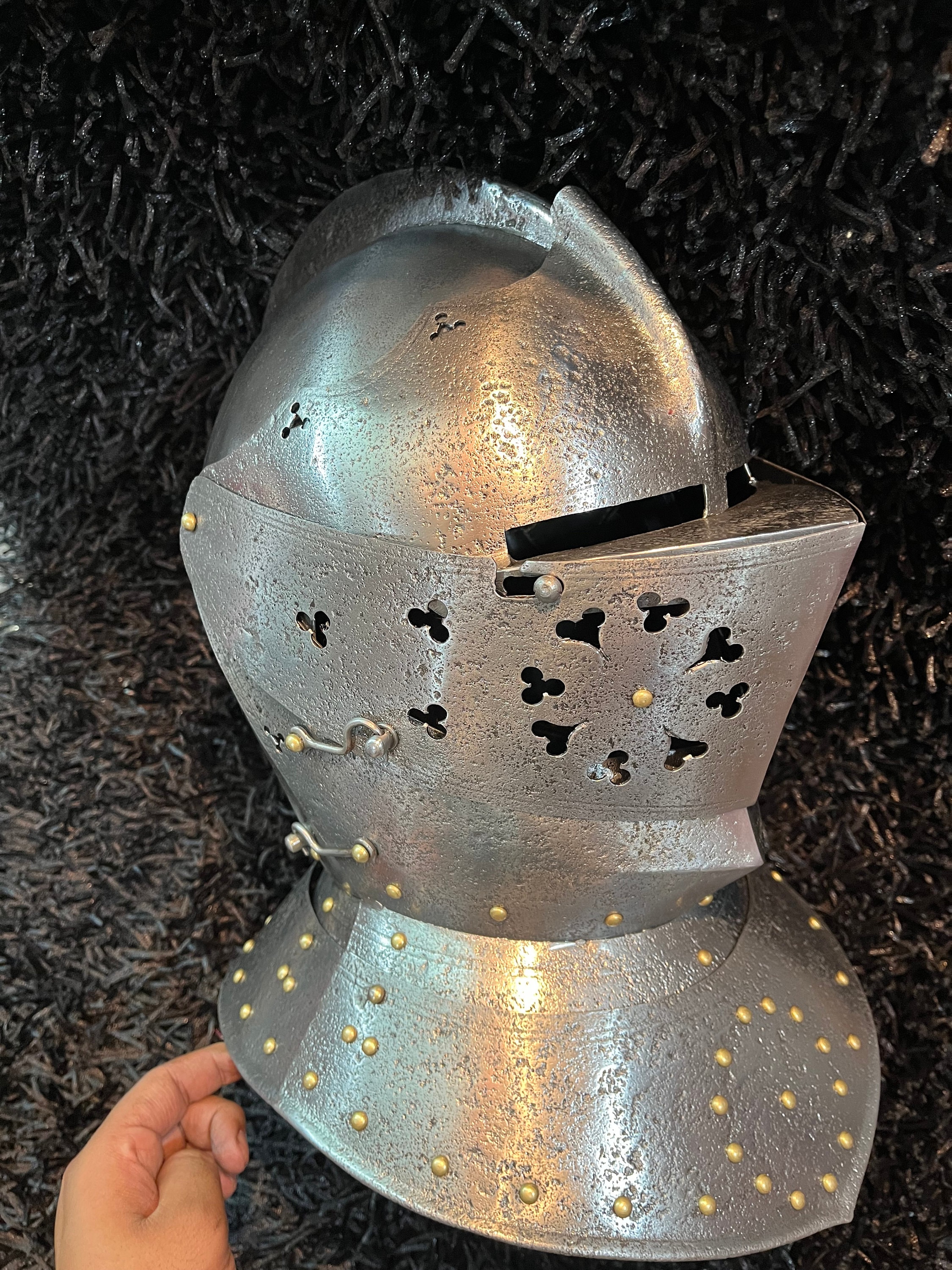 Medieval 18 Gauge Combat Closed Helmet Battlefield Tournament Helmet ...