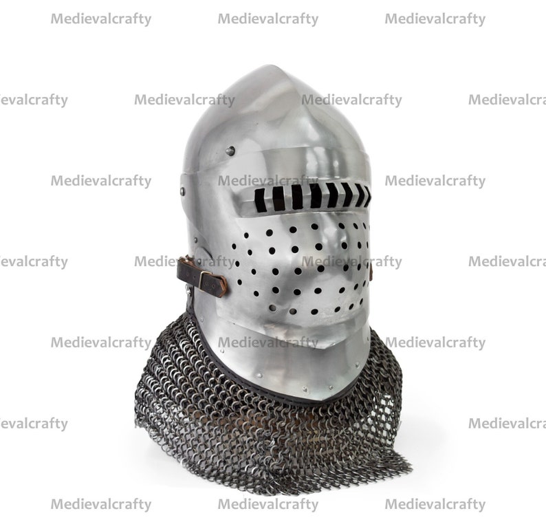 16 Gauge Medieval Grande Bascinet Helmet Medieval Bacinet - Etsy