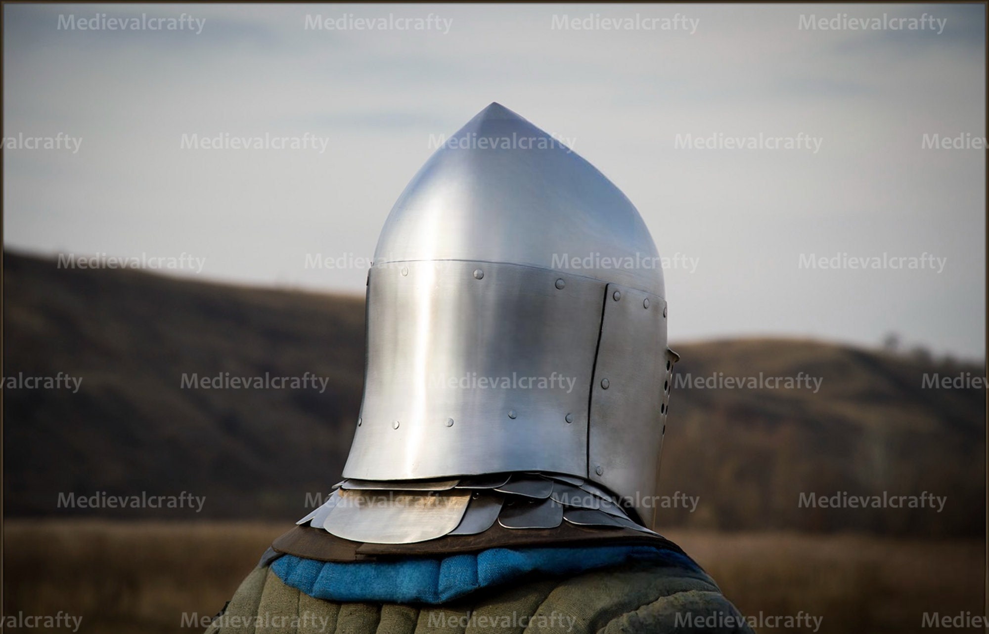 18G Medieval Crusader Helmet Medieval Sugarloaf Helmet Medieval Templar ...