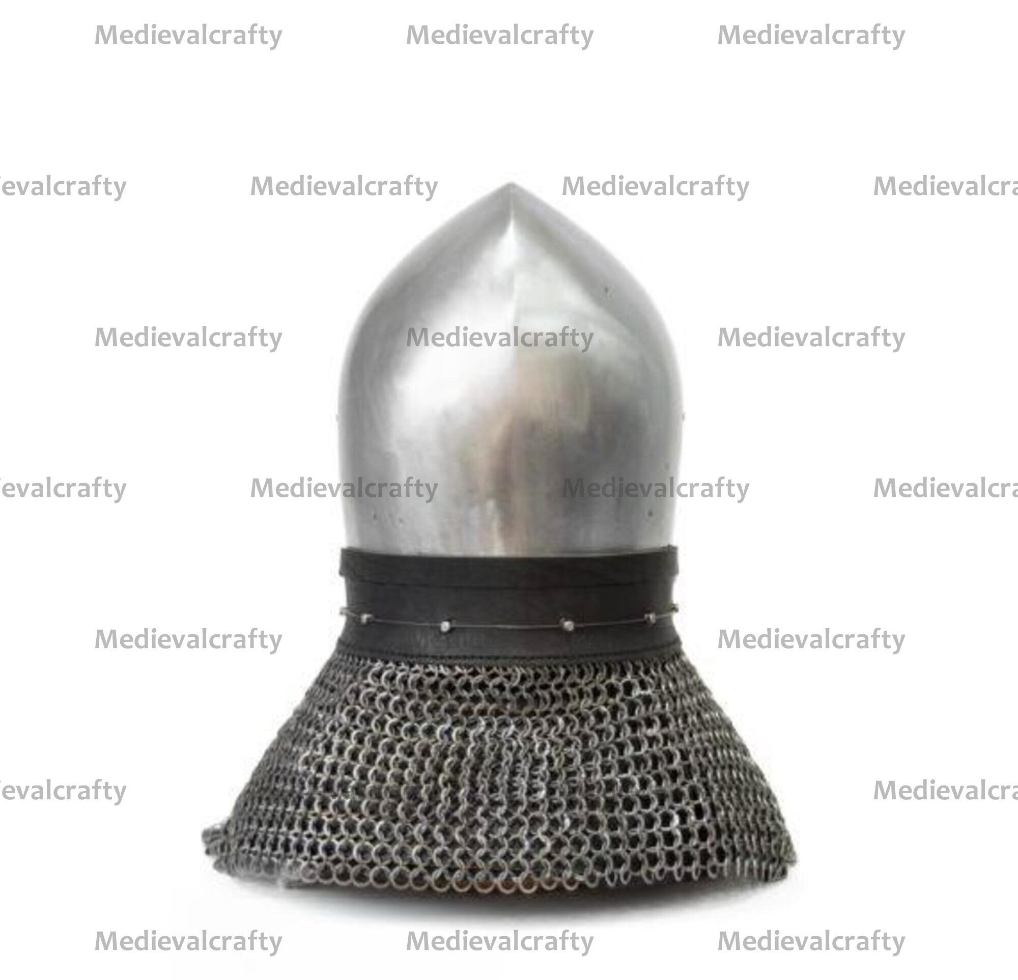 16 Gauge Medieval Bacinet Clap Visor Helmet Medieval Bascinet Visor Armor Helmet ROA Helmet With ...