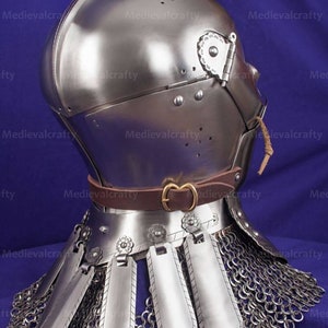 18GA Medieval Bascinet German Helmet Medieval German Salleta Helmet ...