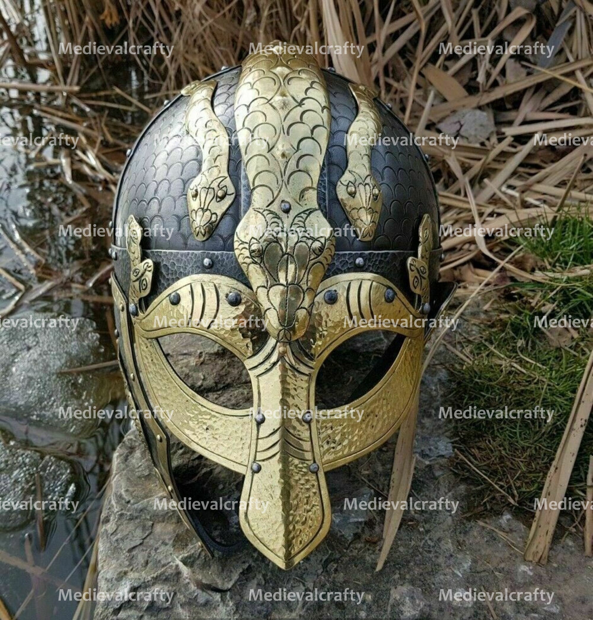 16 Gauge Medieval Snake Hardened Fences Wickes Helmet Medieval Viking ...