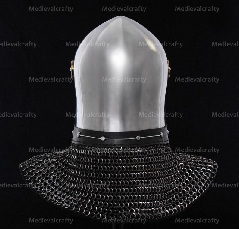 14 Gauge Medieval Klappvisor Helmet Medieval Hunsgugel Marigny Helmet ...
