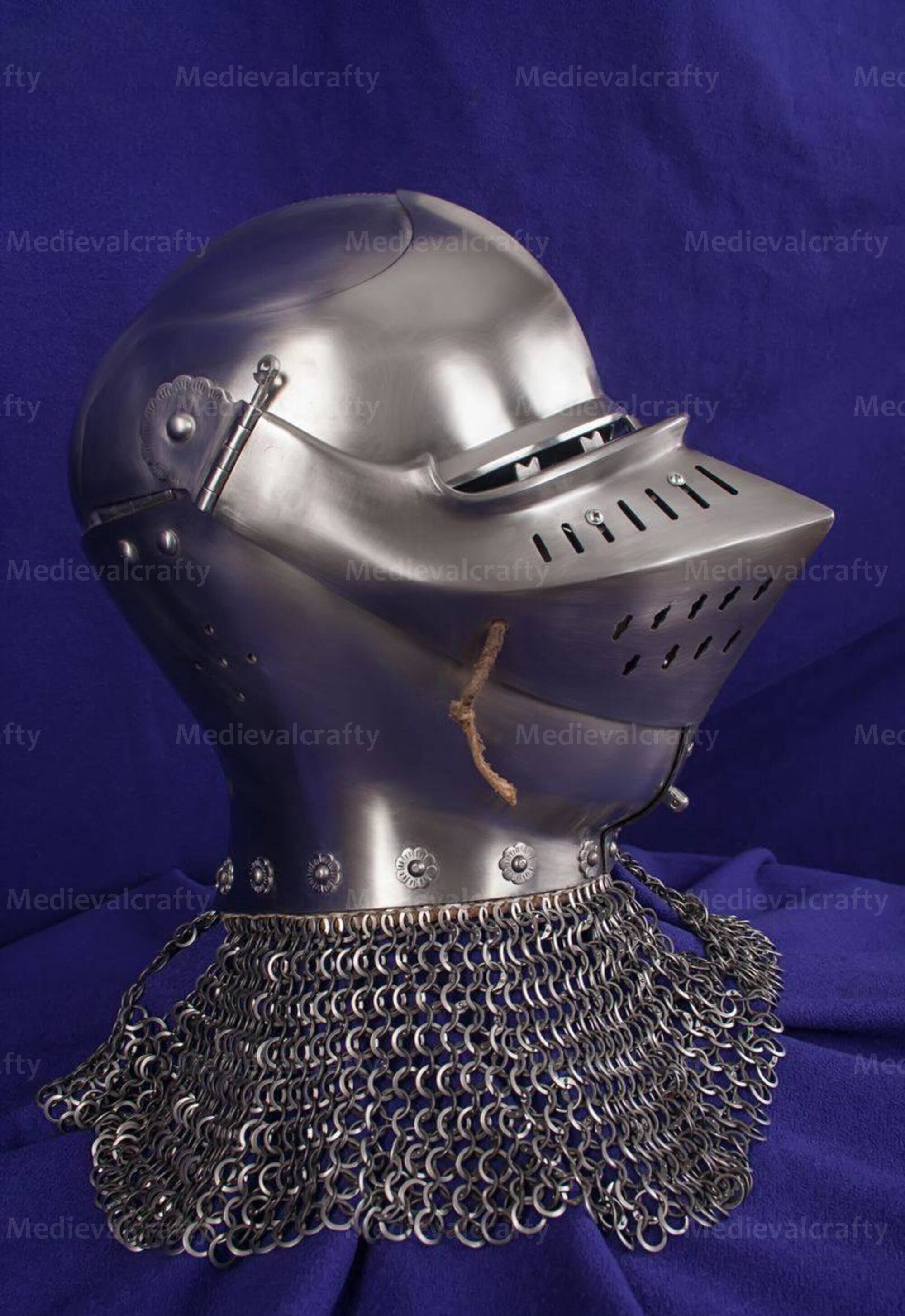 18GA Medieval Bascinet German Helmet Medieval German Salleta Helmet ...
