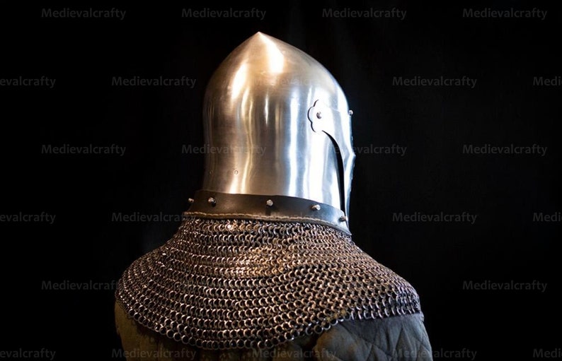 16G Medieval Bascinet Helmet Medieval Griffon Heavy Combat Helmet ...