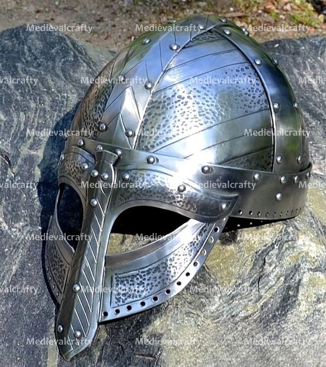 18 Gauge Steel Medieval NJORD Helmet Medieval Viking Nosal Helmet ...