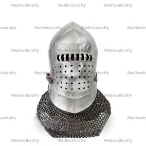 16 Gauge Medieval Grande Bascinet Helmet Medieval Bacinet Triumph ...