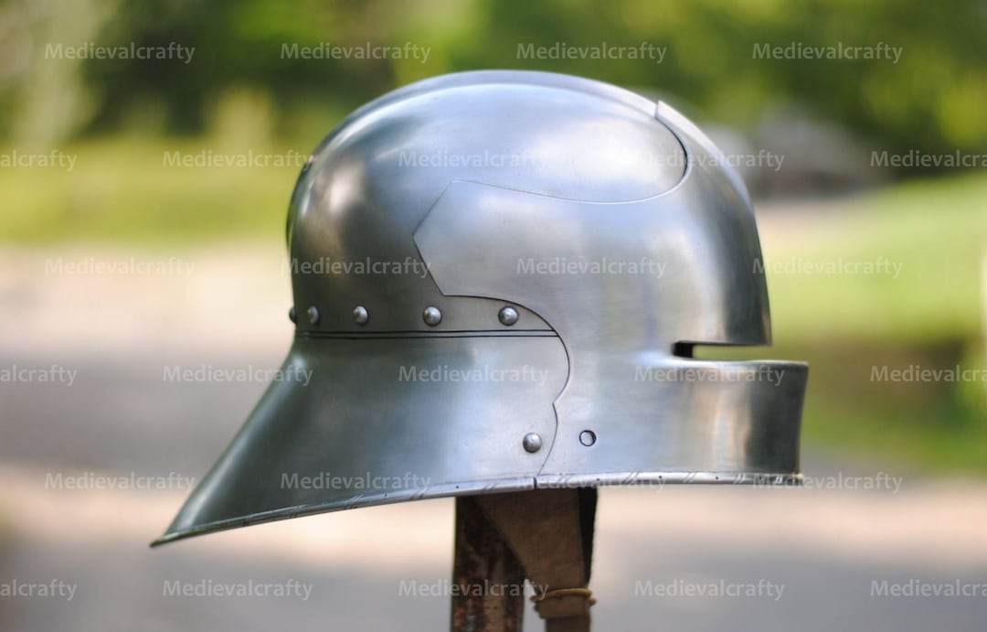 16 Gauge Medieval German Helmet Medieval German Sallet Helmet Medieval ...