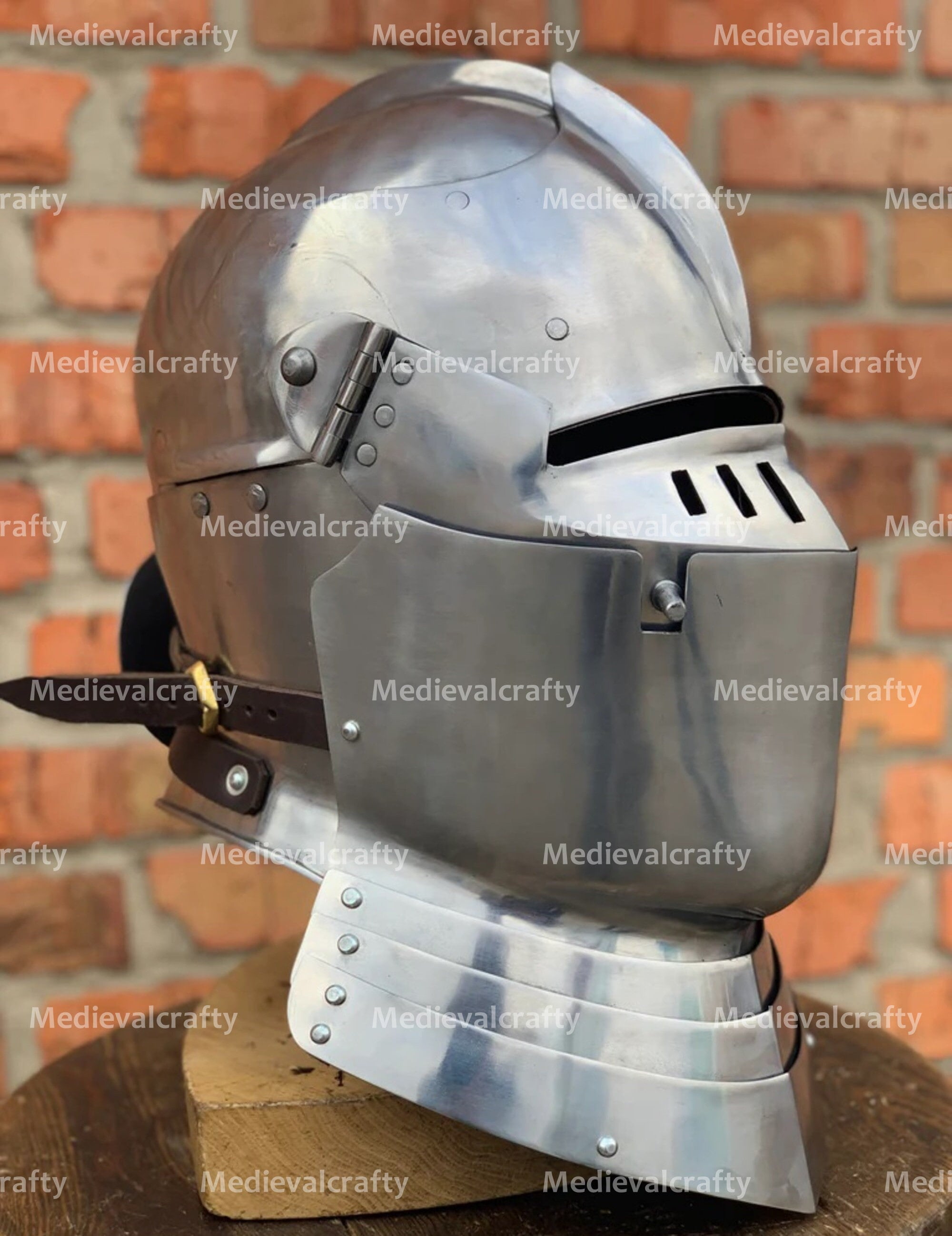 16 Gauge Metal Medieval Armet Helmet Medieval Helmet Double - Etsy ...