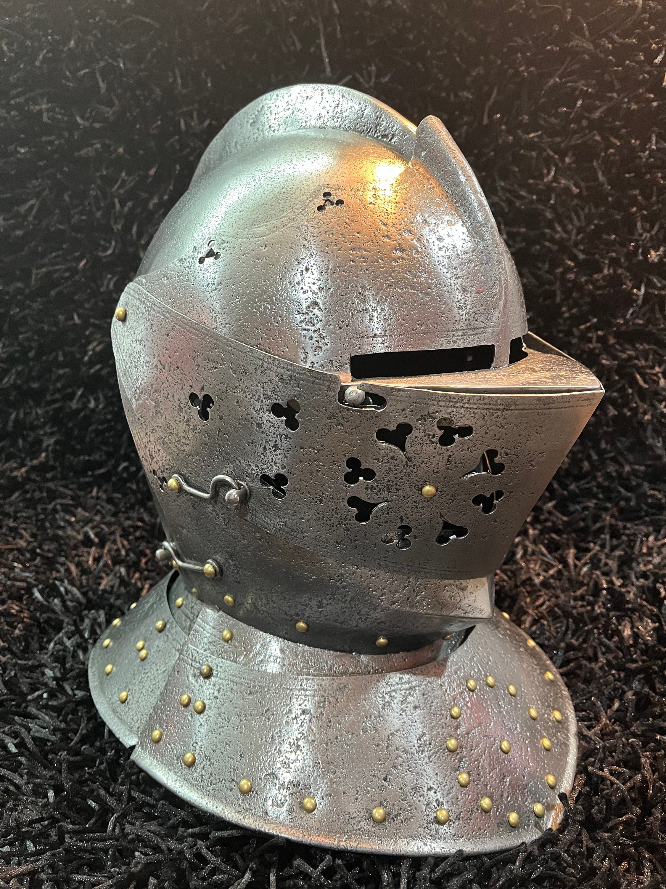 Medieval 18 Gauge Combat Closed Helmet Battlefield Tournament Helmet ...