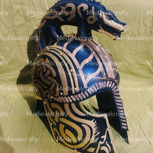 18G Medieval Knight Blackened Helmet Medieval Armor Steel Helmet With ...