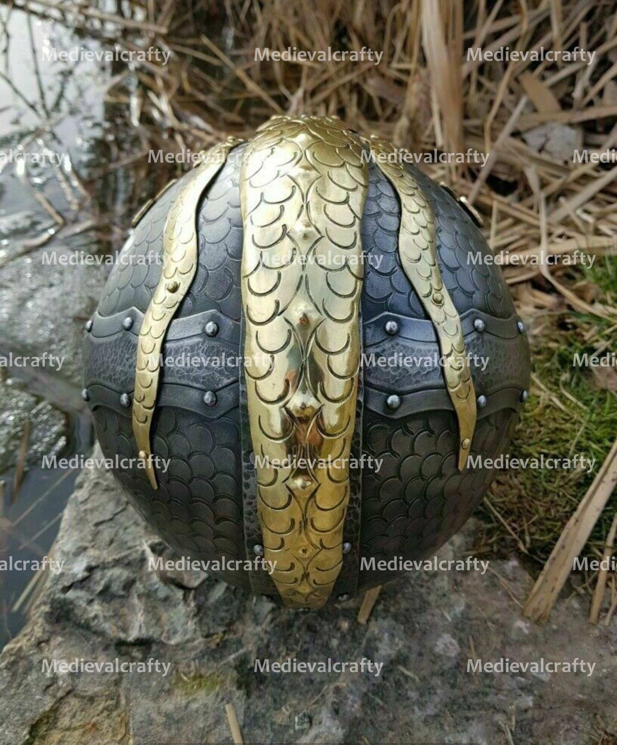 16 Gauge Medieval Snake Hardened Fences Wickes Helmet Medieval Viking ...