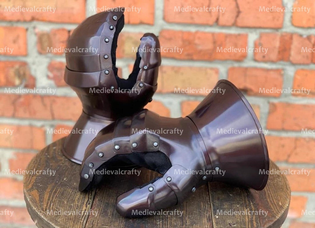 18G Medieval Antique Gauntlets black King Medieval Handmade - Etsy