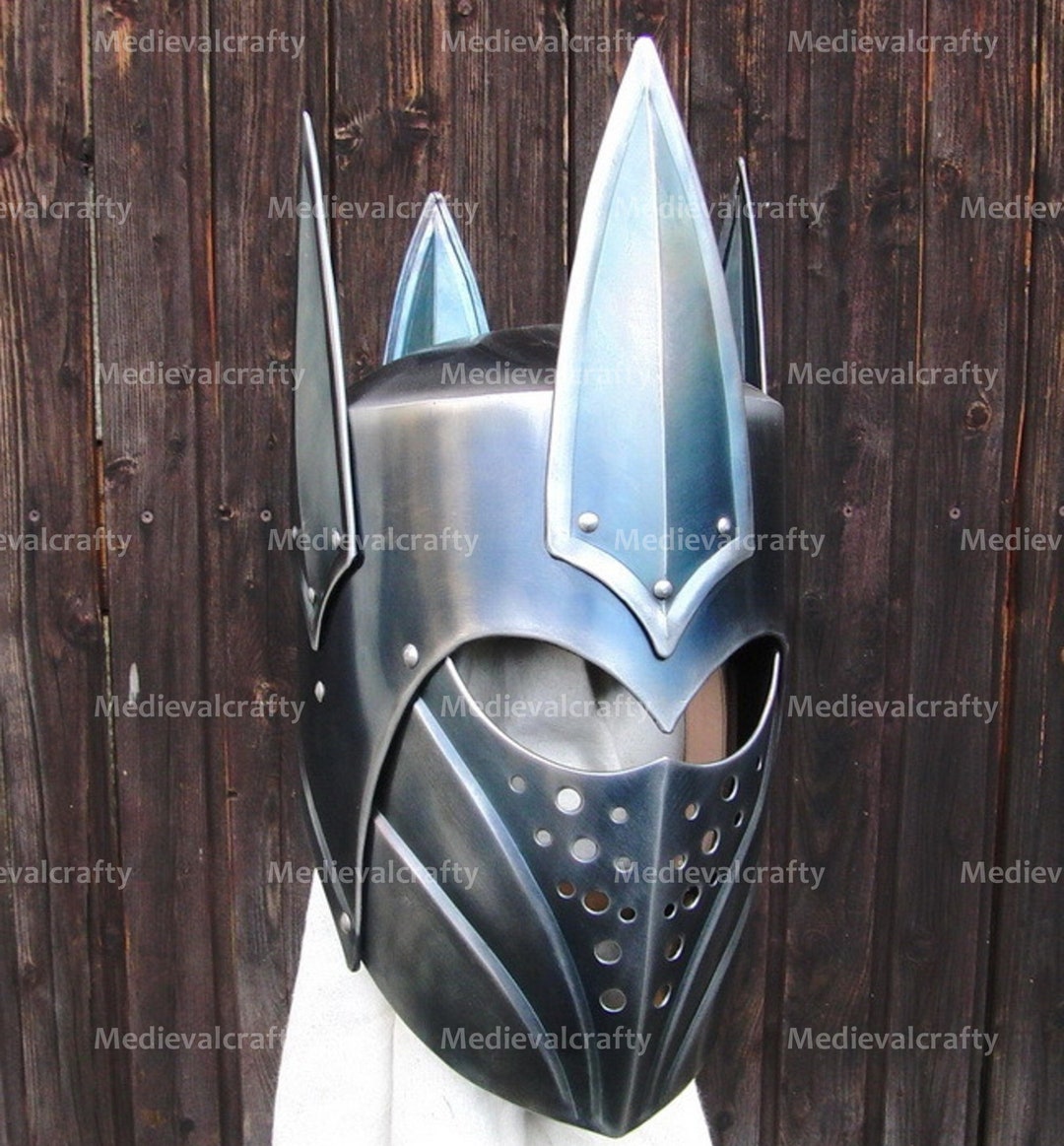 18 Gauge Medieval Fantasy Great Helmet Medieval Gondor Helmet Viking ...