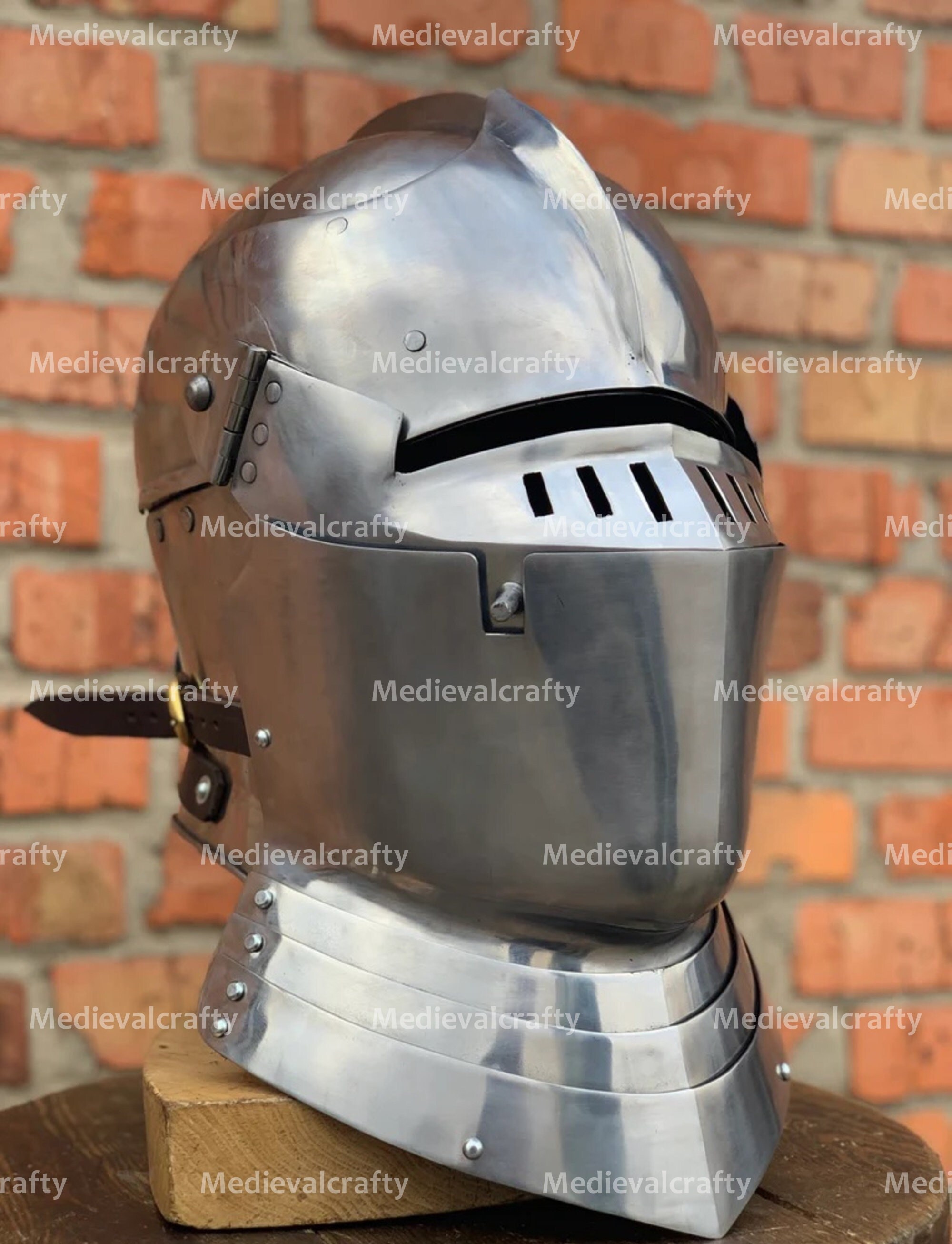 16 Gauge Metal Medieval Armet Helmet Medieval Helmet Double - Etsy ...