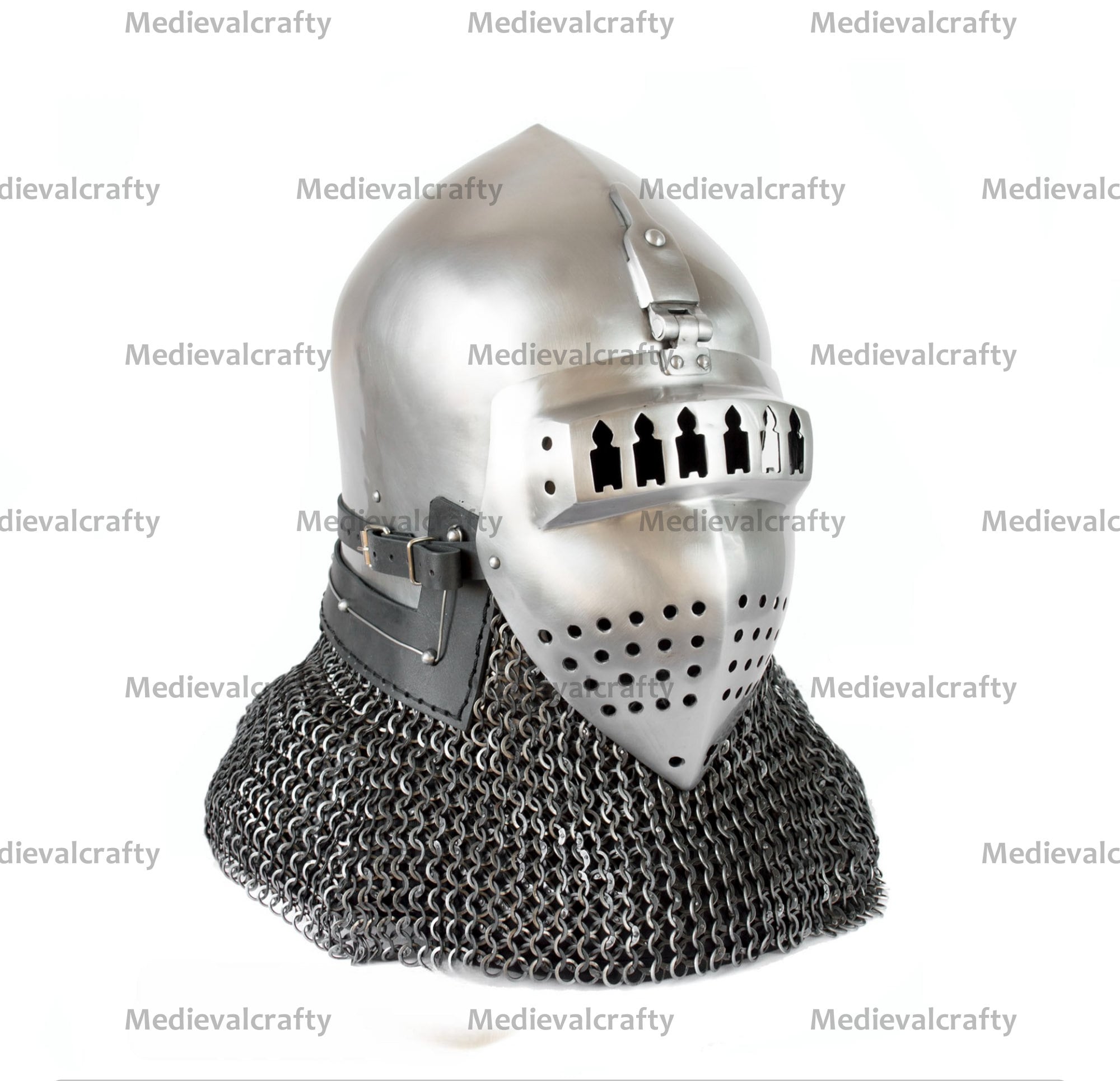 16G Medieval German Bascinet Clapvisor Hundsgugel Helmet Medieval ...