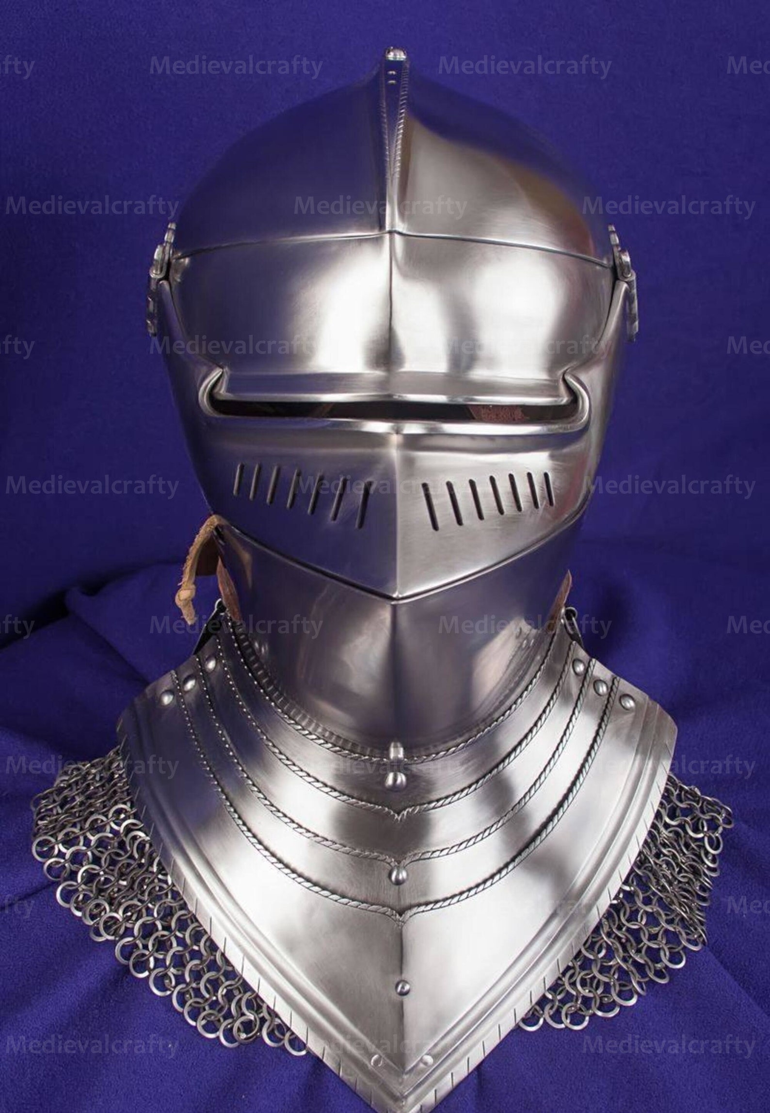 18GA Medieval Bascinet German Helmet Medieval German Salleta Helmet ...