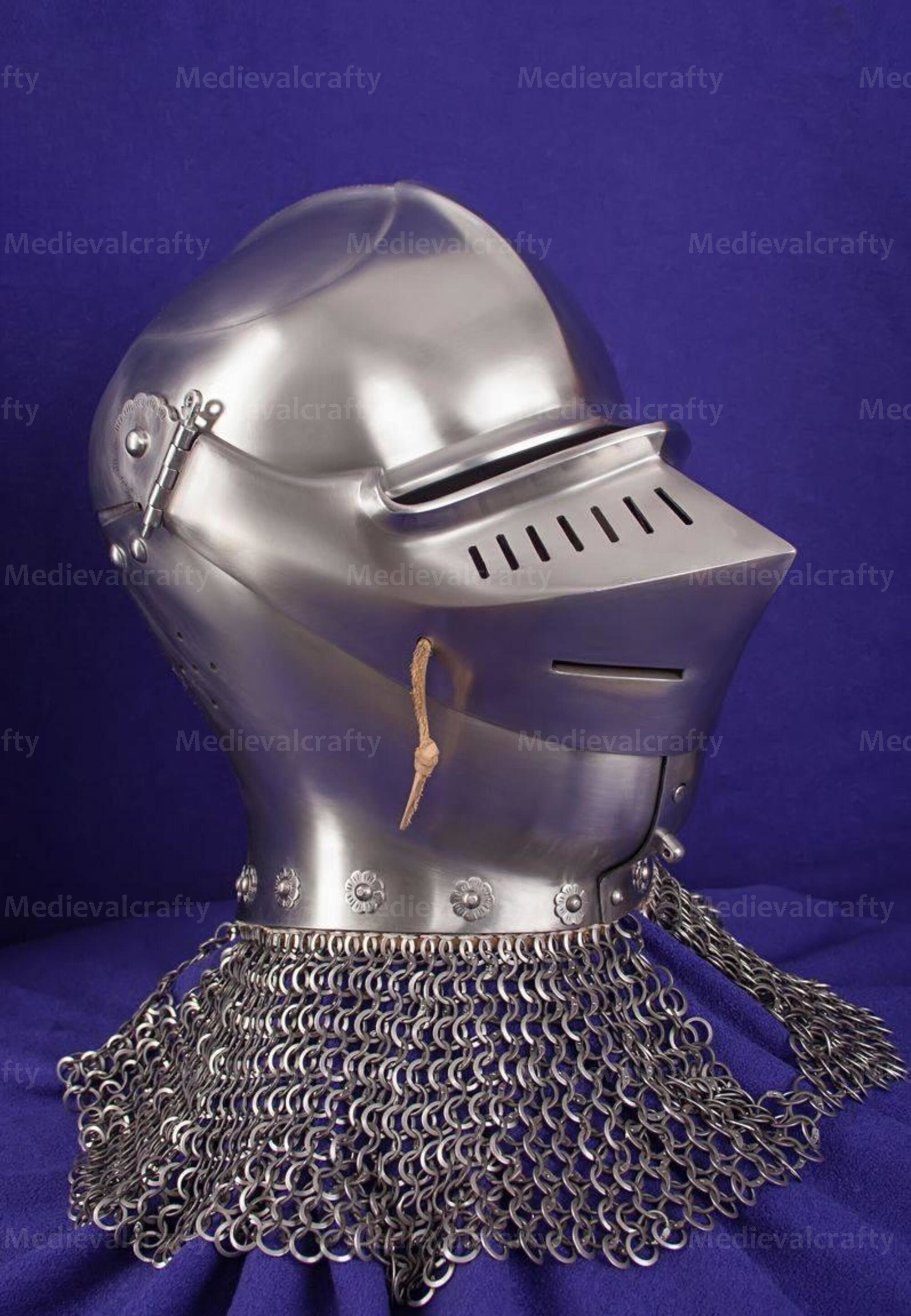 18GA Medieval Bascinet German Helmet Medieval German Salleta Helmet ...