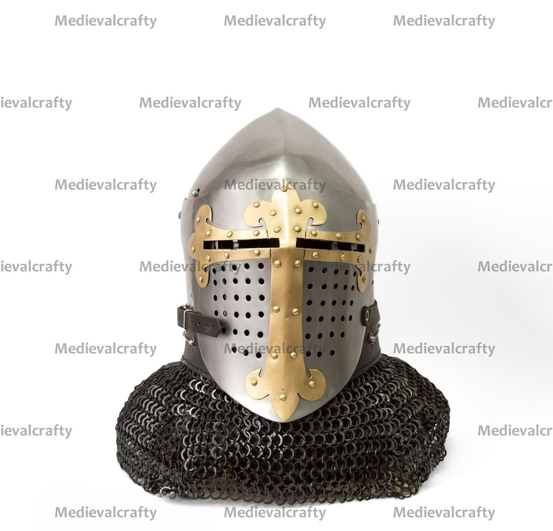 16 Gauge Medieval Bascinet Helmet Medieval Bacinet Visor Immortal ...