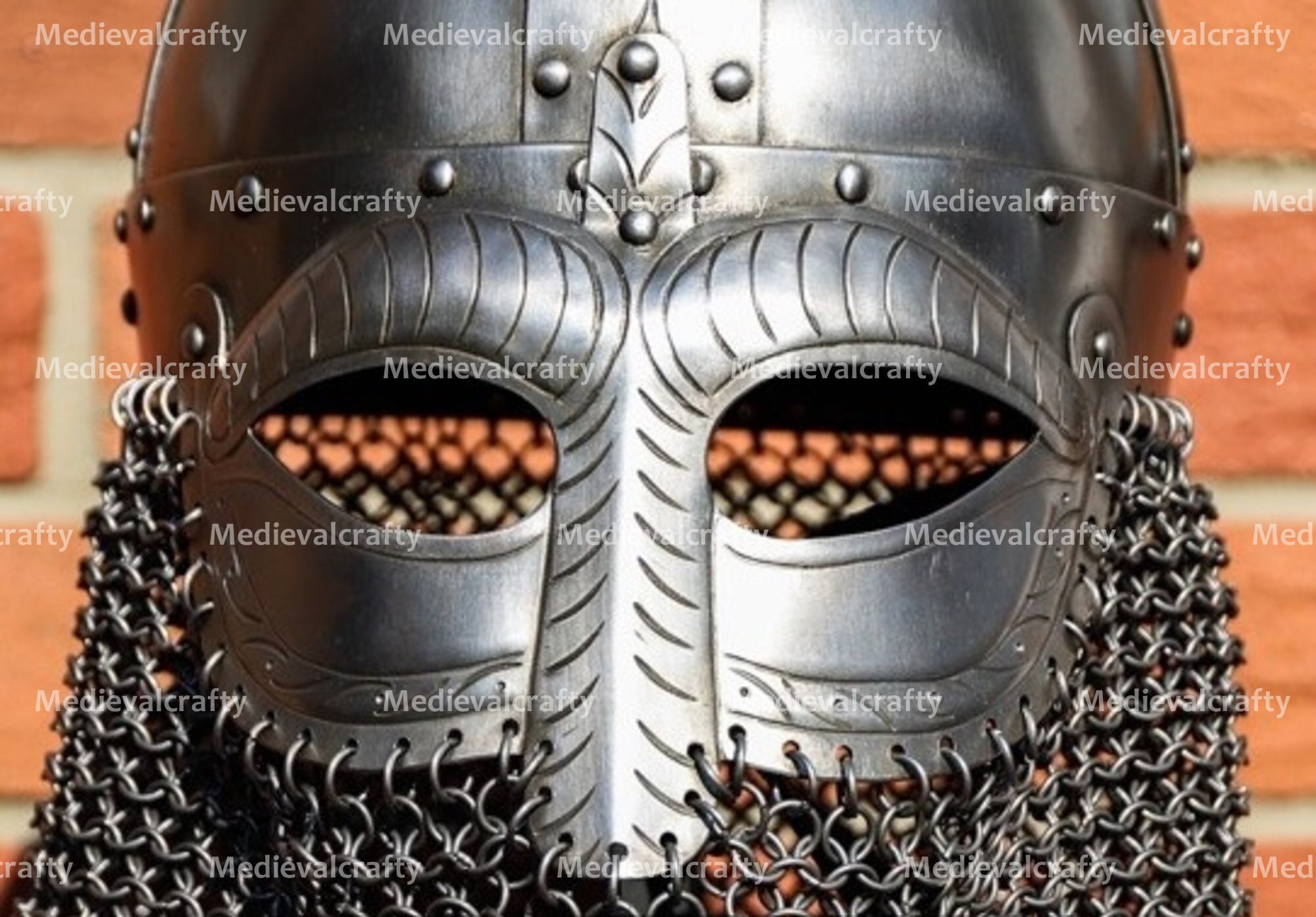 16 Gauge Medieval Viking Steel Helmet Medieval Viking Nosal Helmet ...