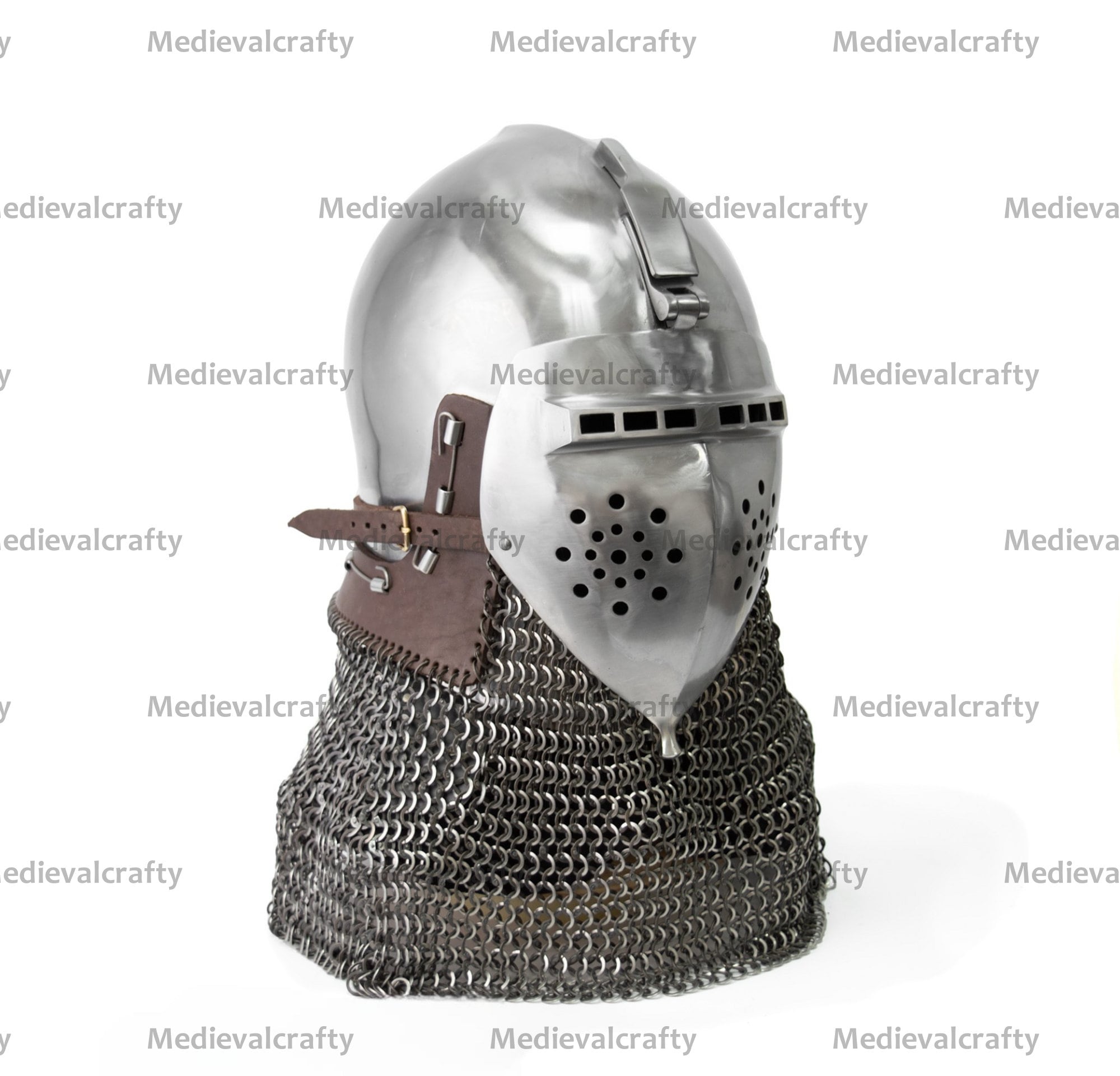 16 Gauge Medieval Nuremberg Helmet Medieval German Sallet Helmet ...