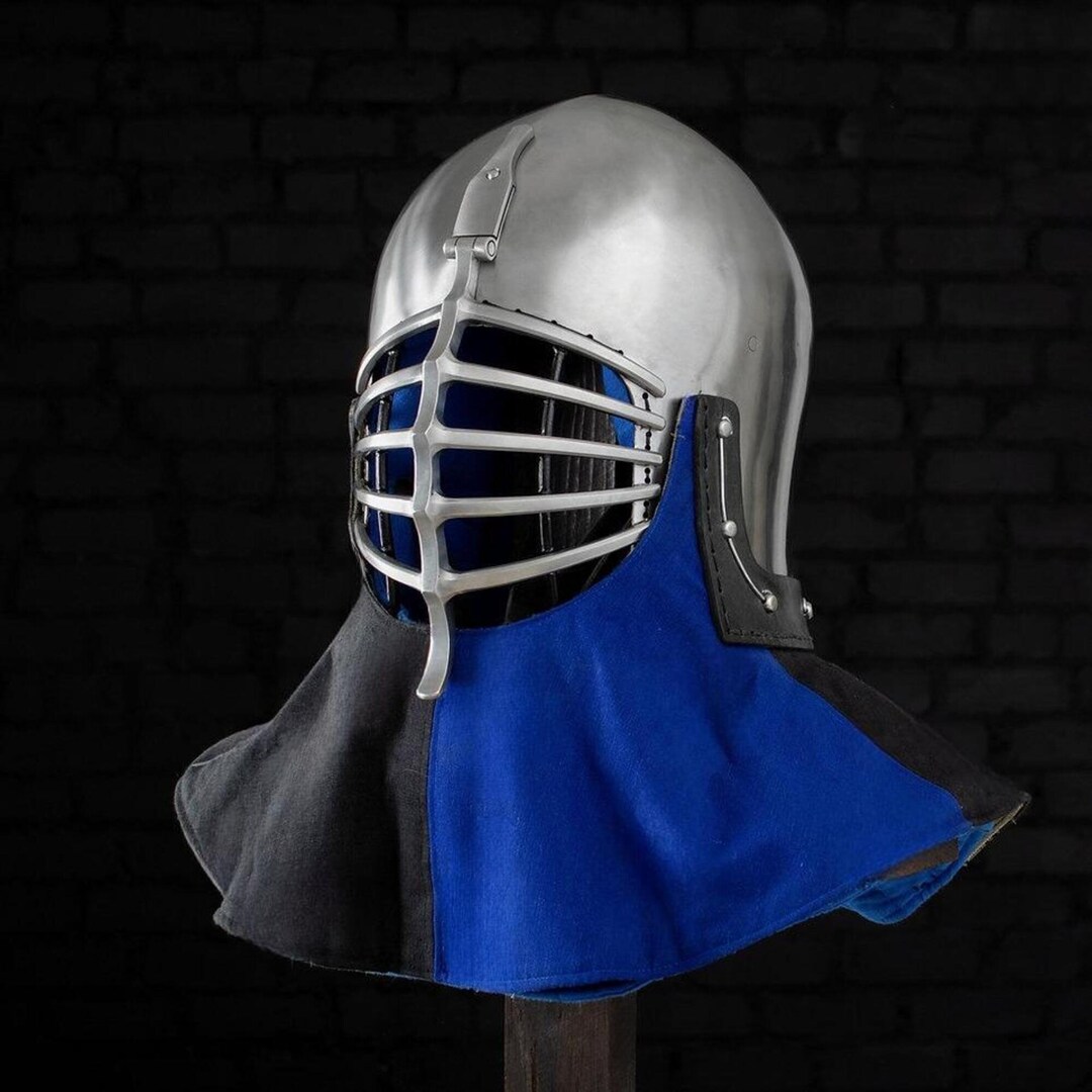 16 Gauge Medieval Wolf Ribs Helmet Medieval Bascinet Visor Helmet Medieval Grill Face Helmet ...