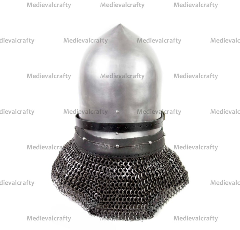 16GA Medieval Italian Bacinet Klappvisor Helmet Medieval Heavy ...