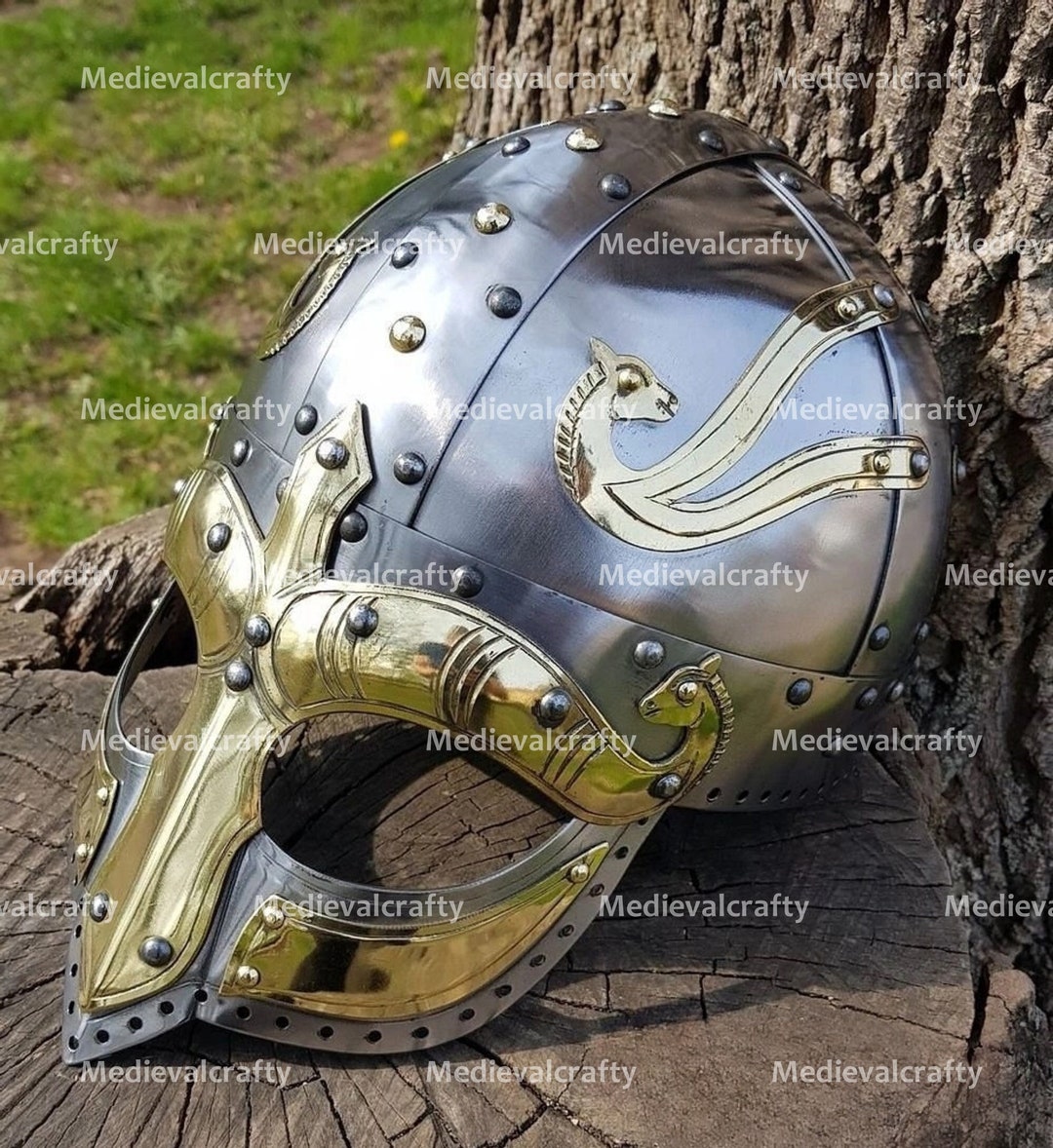 18 Gauge Steel Medieval Leifur Viking Helmet Medieval Viking Fences ...