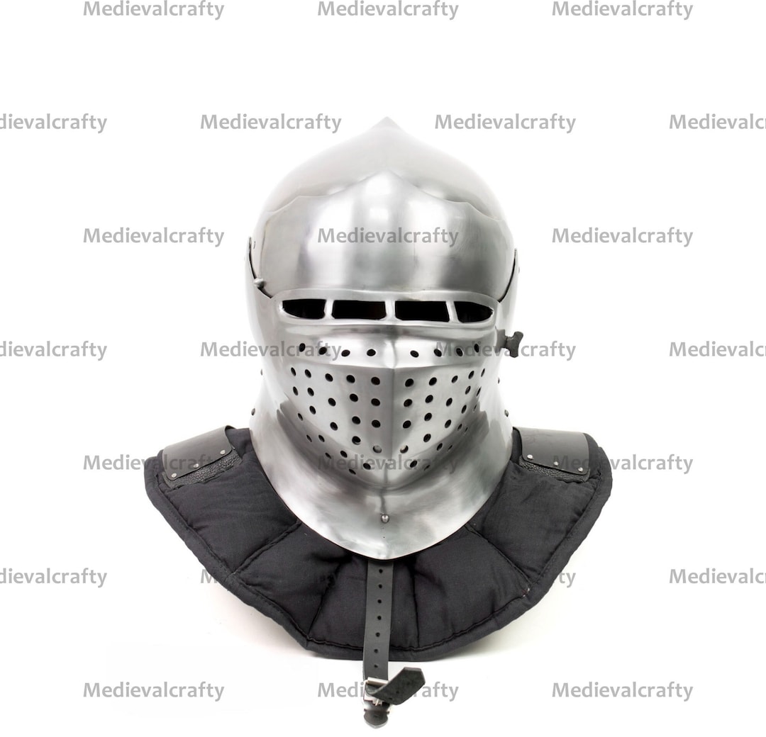 16 Gauge Medieval Functional Battle Combat Helmet Medieval Nurnberg ...