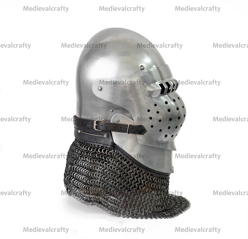 16 Gauge Medieval Grande Bascinet Helmet Medieval Bacinet - Etsy