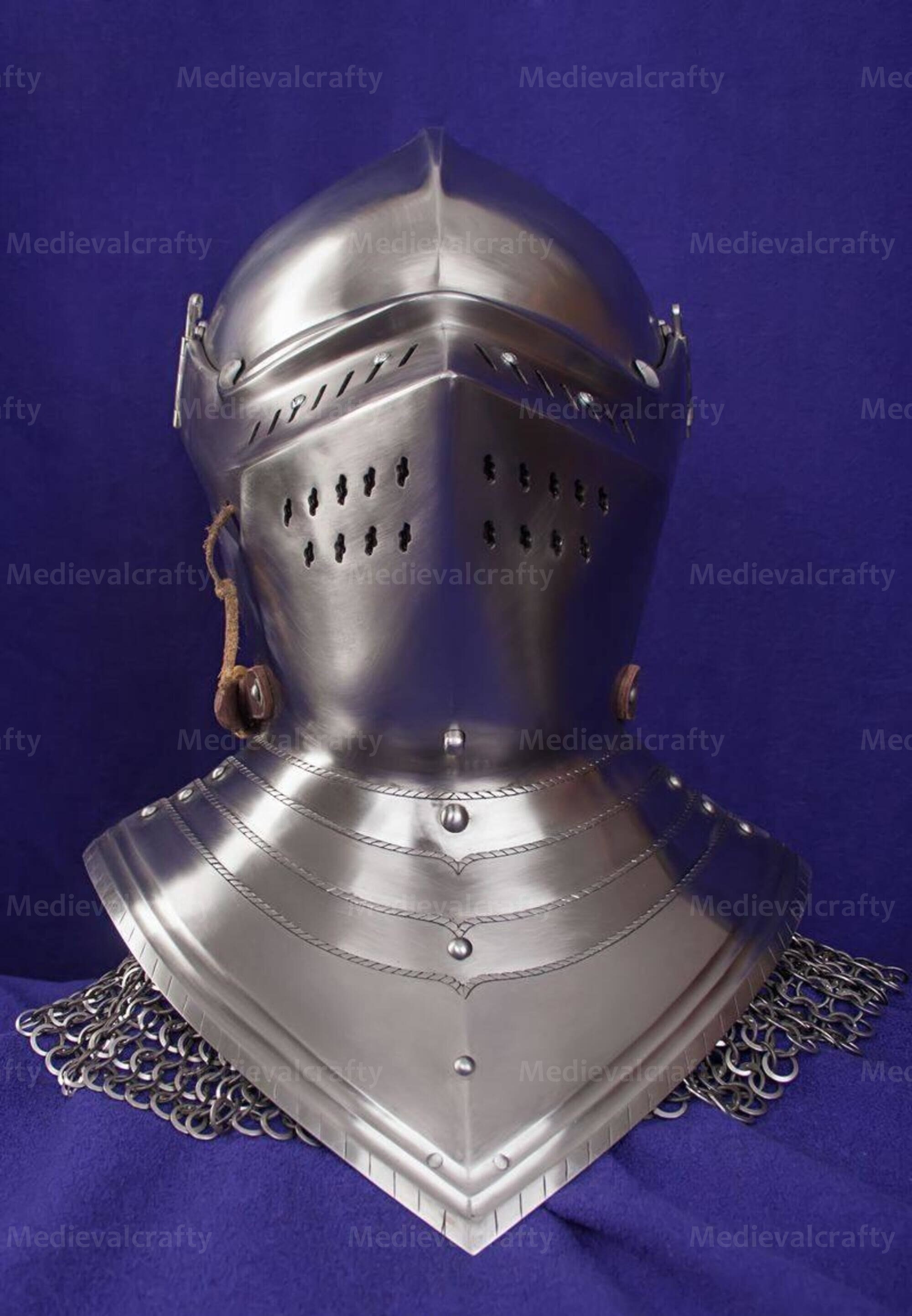 18GA Medieval Bascinet German Helmet Medieval German Salleta Helmet ...