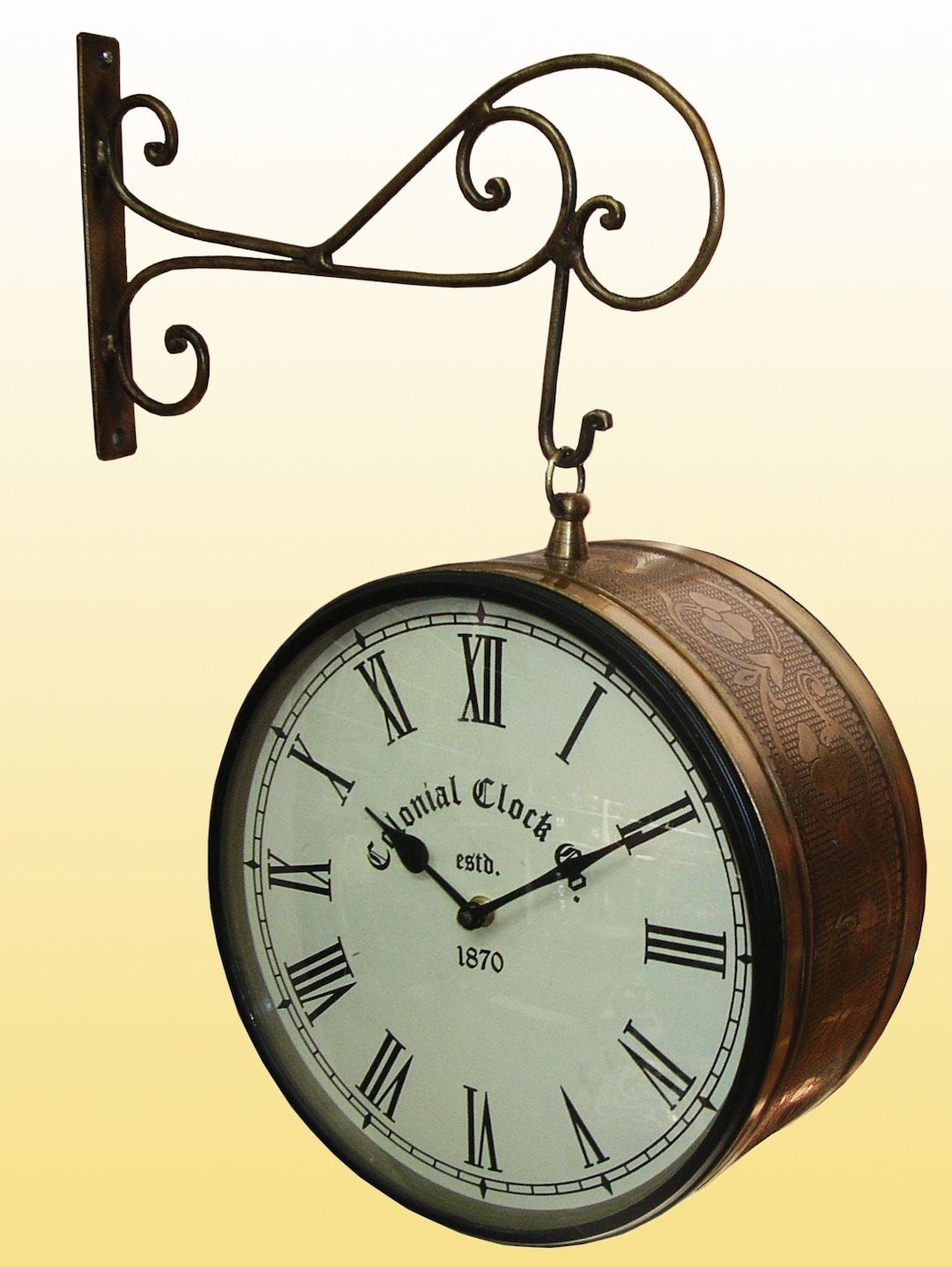 NEW Railway Platform Clock, Antique Finish 8 Inches Station Clock With ...