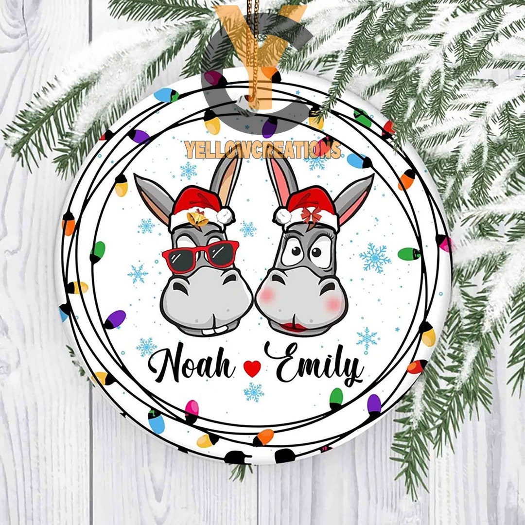 Dominick the Donkey Ornament Buon Natale Ceramic Ornament - Etsy