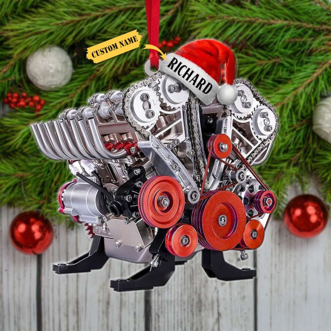 Personalized Drag Racing Hot Rod V8 Engine Christmas Ornament - Etsy