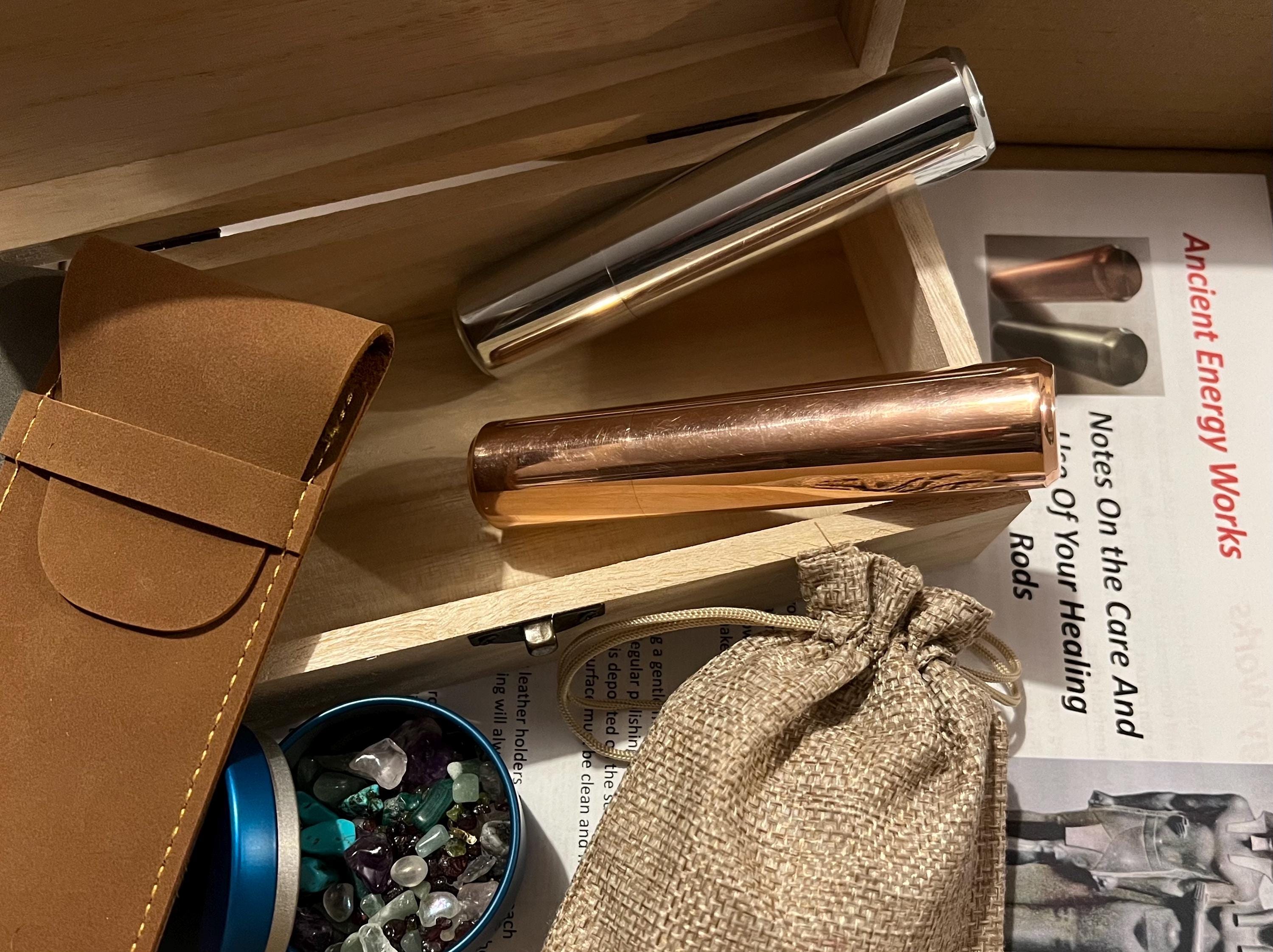 HOLLOW Healing Energy Rods (pharoah/horus/maat). Copper and Zinc, Fill ...