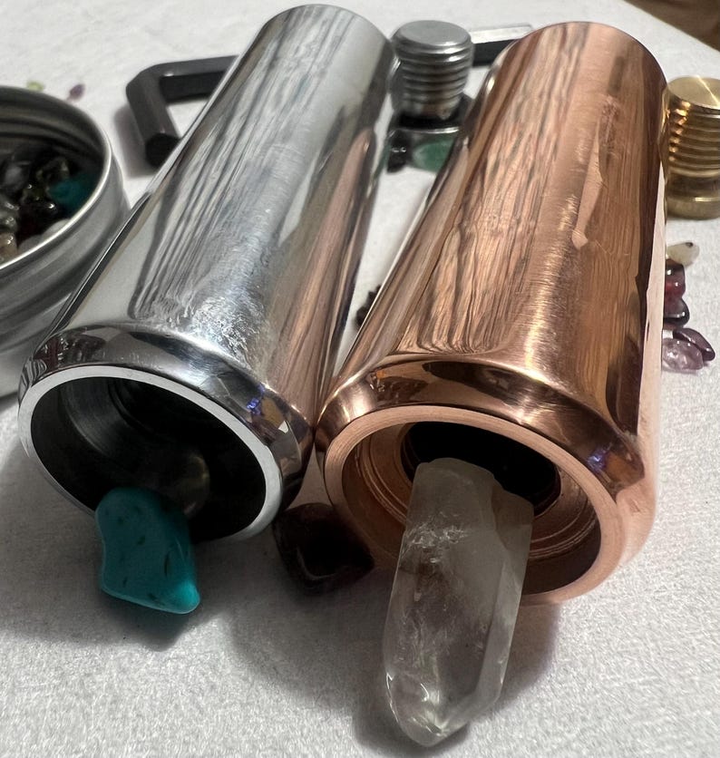 Handcrafted Copper Zinc Healing Energy Egyptian Rods, Crystal-fillable ...
