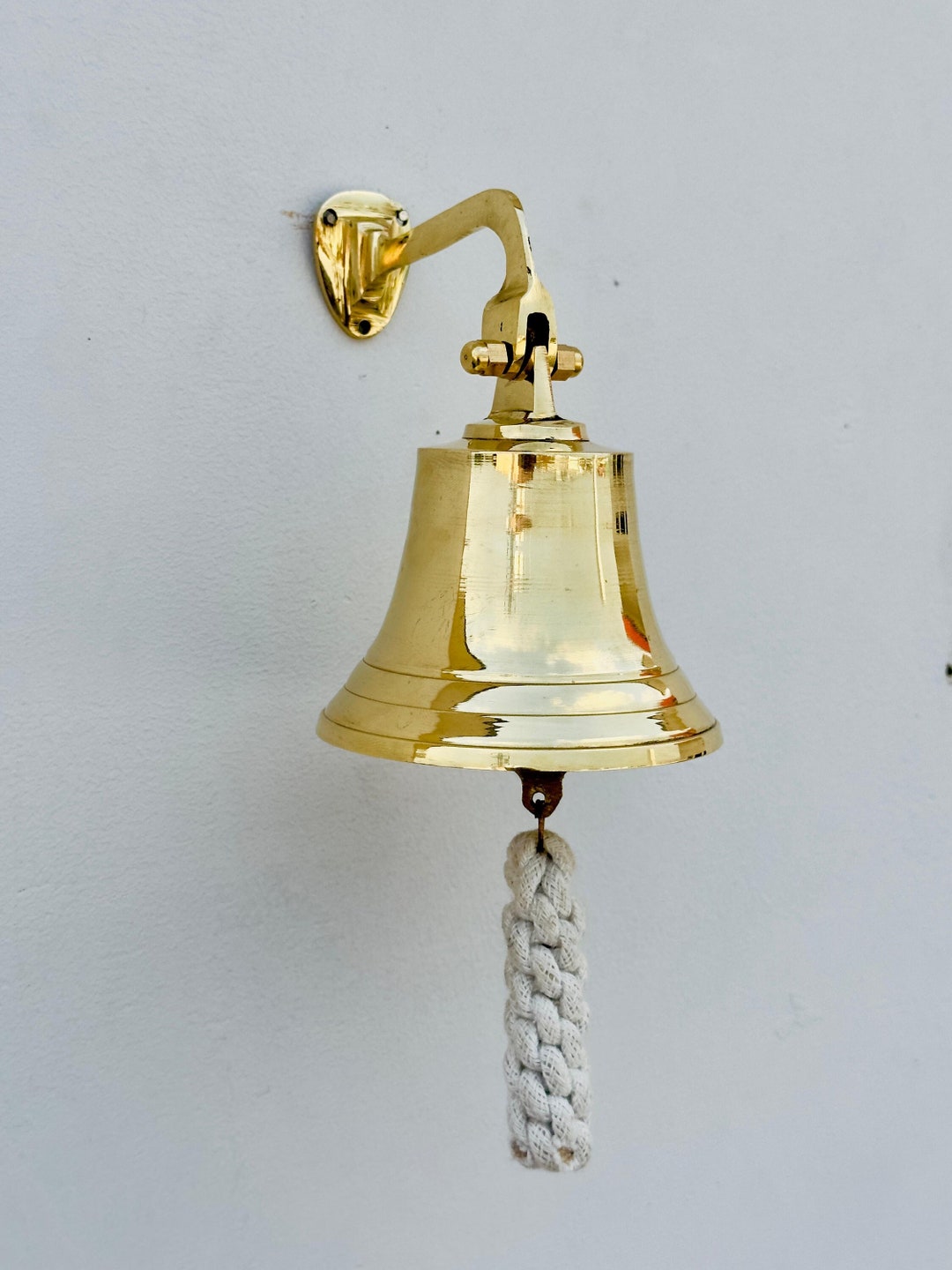 Personalized Brass Bell, Handcrafted Bell, Engraved School Wall Hanging ...